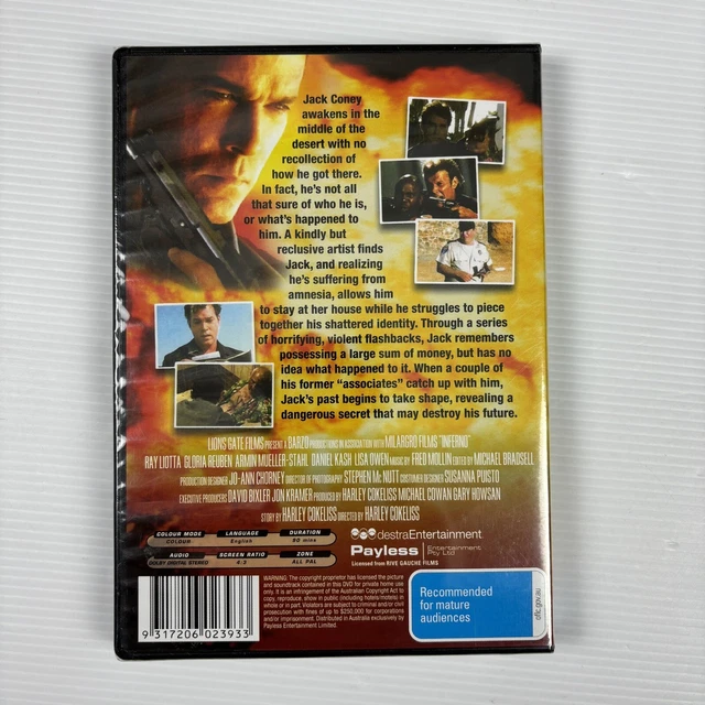 INFERNO DVD REGION Free PAL Brand New Sealed Free Tracked Postage Ray ...