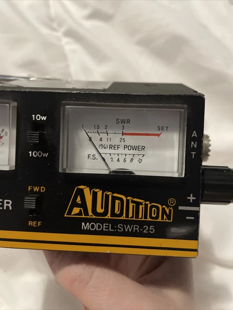 SWR & POWER Meter Audition SWR-25 Power/Field Strength Test Meter CB ...