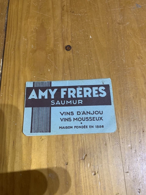 CARNET DE NOTES publicitaire AMY FRERES ANJOU SAUMUR Apéritif bistro ...
