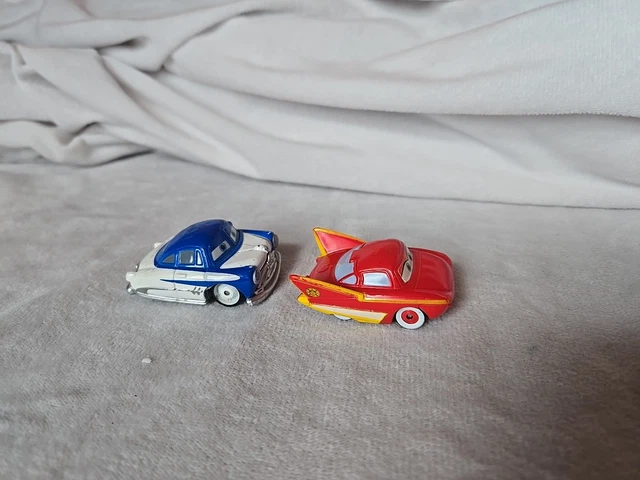 DISNEY PIXAR CARS Mini Adventures RACE RODS Doc Hudson & Fire Lightning ...