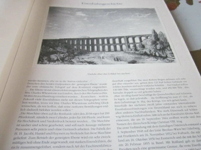 EISENBAHN ARCHIV N 1223 Viadukt Göhltal bei Aachen 1843 Bahn nach ...