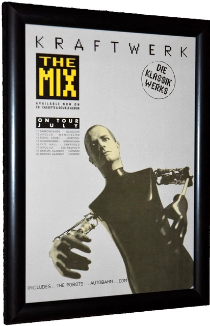 KRAFTWERK BAND FRAMED A4 the mix ALBUM 1991 original promo ART poster £13.99 - PicClick UK