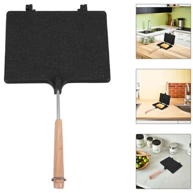 DOUBLE SIDED SANDWICH Maker Aluminum Grill Skillet Camping Egg Pan £43. ...