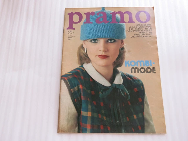 DDR PRAMO PRAKTISCHE Mode +Schnittmuster 8/1981 - Kombi Weste Hose ...