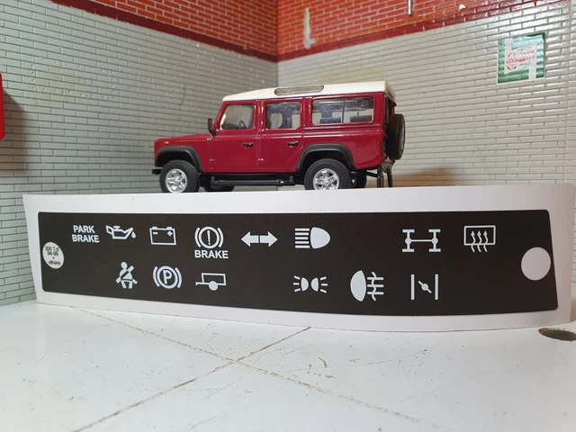 DASH PANEL WARNING Light Decal ONLY Land Rover Defender 300TDi PRC8879 ...