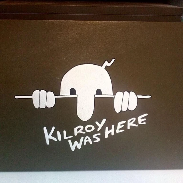 PANNEAU DÉCORATIF TYPE US WW2 : KILROY WAS HERE EUR 20,50 - PicClick FR