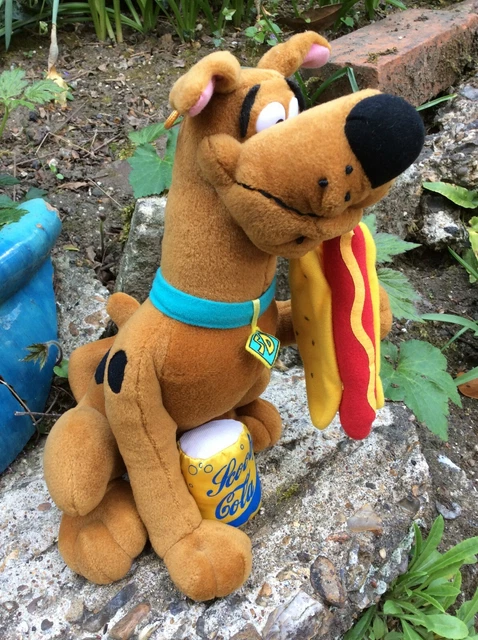SCOOBY DOO PLUSH Holding Hot Dog + Cola Hanna Barbera Cartoon Network ...