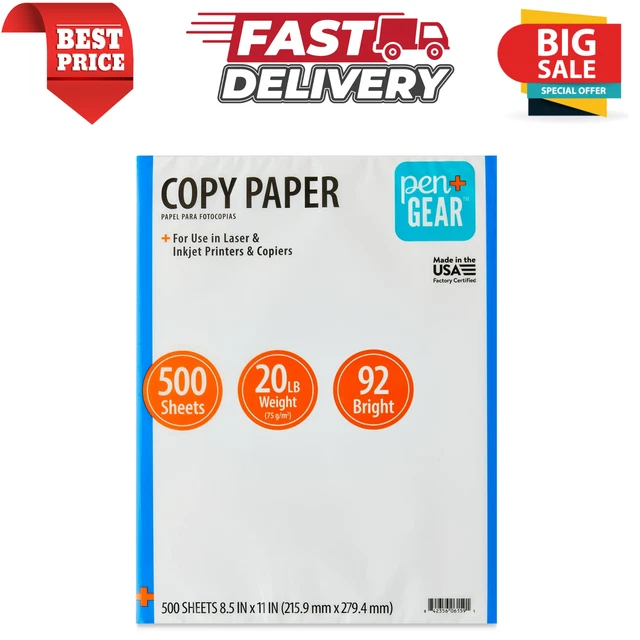 COPY PAPER CASE Printer Paper White 8.5"x11" Letter Size, One Ream ...