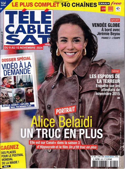 TÉLÉ CÂBLE SAT N° 1801/2024 - Alice Belaïdi Un Truc en Plus Dossier VOD J. Beyou EUR 2,95 ...