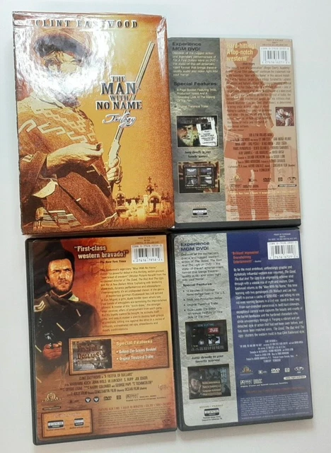 CLINT EASTWOOD THE Man With No Name Trilogy Box Set 3 DVDs Western 1999 ...