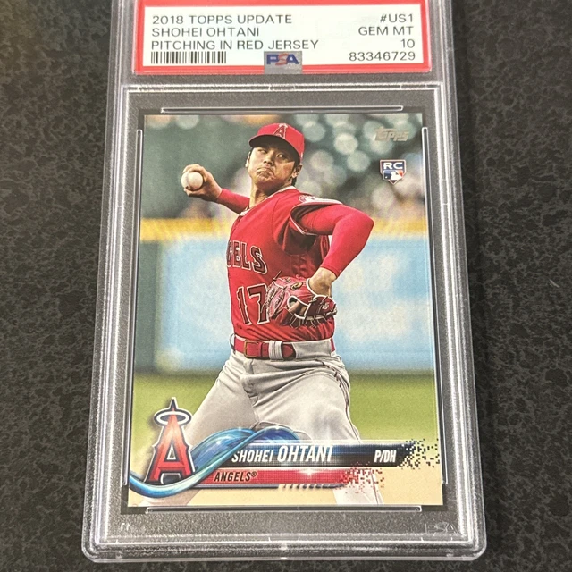 🔥 SHOHEI OHTANI 🔥 2018 Topps Update US1 Pitching in Red Jersey RC PSA ...