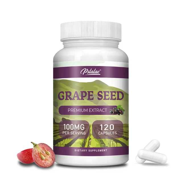 GRAPE SEED EXTRACT 100mg-95% Polyphenols Antioxidant Skin ...