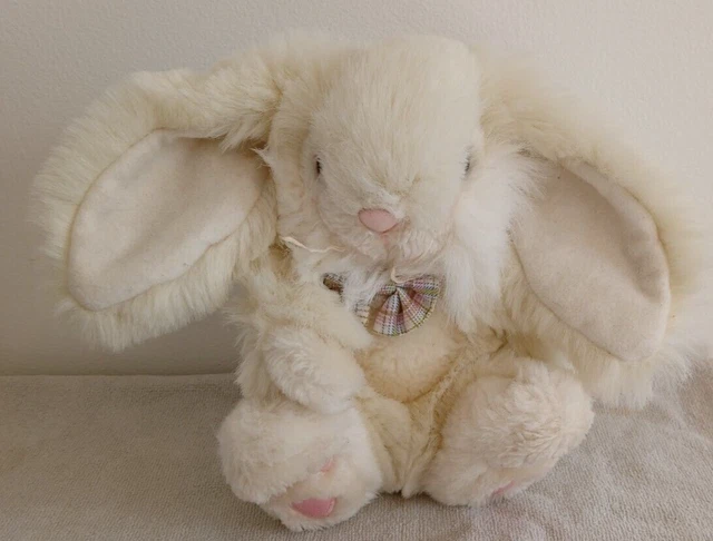 VINTAGE KEEL TOYS Bunny Rabbit Patchfoot Soft Toy Plush Simply Soft Collection £12.99 - PicClick UK
