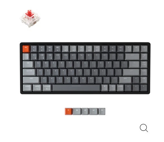 KEYCHRON K2 V2 Wireless Mechanical Keyboard RGB Metal Frame Backlit Red ...