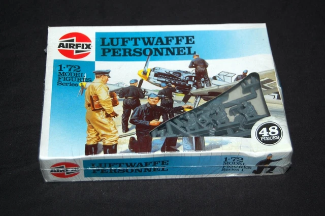 AIRFIX 1/72 SCALE German Luftwaffe Personnel WW2 Model Kit Figures Set ...