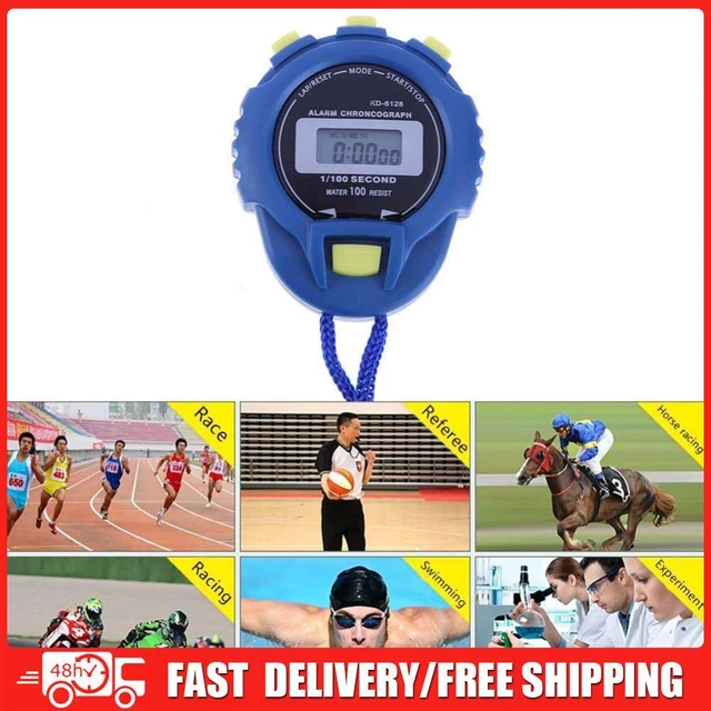 LCD CHRONOGRAPH DIGITAL Timer Stopwatch Sport Counter Odometer Watch ...