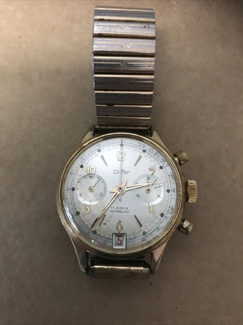 RARE MONTRE CHRONOGRAPHE Suisse DIFOR Vintage Landeron Homme swiss EUR ...