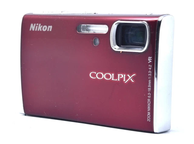 NIKON COOLPIX S51 Red Compact Digital Camera 8MP Tested Working Japan ...