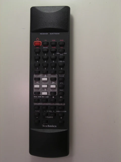 REPLACEMENT REMOTE CONTROLLER for TECHNICS EUR7702030 SA-DX750 SA-DX850 ...