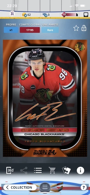 6 TOPPS SKATE Connor Bedard rookie card DIGITAL Super Rare! Read ...
