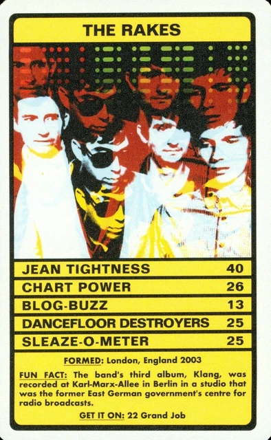 THE RAKES, Indie Sleaze Trumps1 by Kazoo (2021) Single Card £2.74 ...