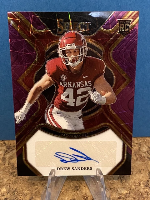 DREW SANDERS 2023 Panini Select Draft Picks violet recrue voiture /89 ...