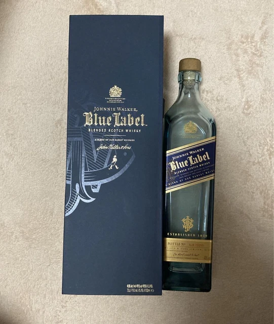 JOHNNIE WALKER BLUE Label Empty Bottle Japan £94.66 - PicClick UK