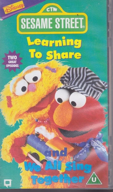 SESAME STREET: LEARNING To Share/We All Sing Together [VHS] [VHS Tape ...