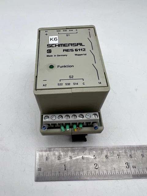 SCHMERSAL AES 6112 Safety Relay 24VDC Door Control Module 250VAC ...