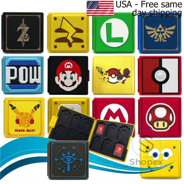 NINTENDO SWITCH GAME Card Case Holder Storage Box Travel Carry ...