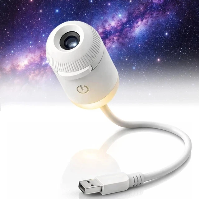 360° ROTATION GALAXY Star Projector Mini Night Light Home Atmosphere ...