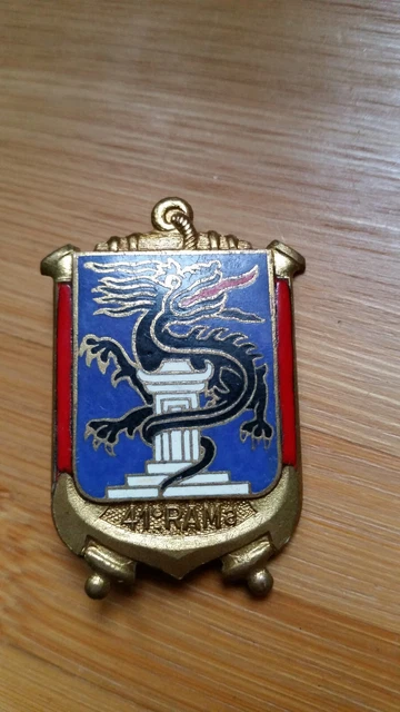 RARE INSIGNE ARTILLERIE DE MARINES. 41e Rgt d'Artillerie de Marine ...