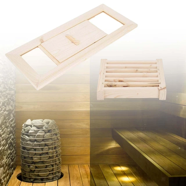 SAUNA VENT KIT Ventilation Grille Wooden Louvers Panel EUR 20,52 ...