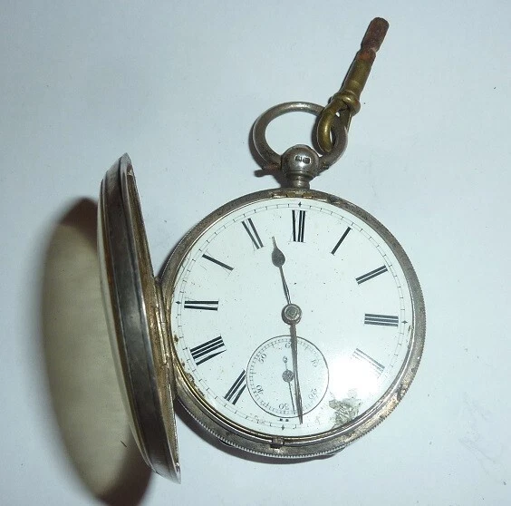 ANTIQUE SILVER VICTORIAN Gents Pocket Watch London 1886 103.9G £69.99 ...