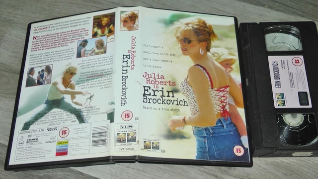 ERIN BROCKOVICH VHS Video Big Box Ex Rental Cert RCA Julia Roberts £5.50 - PicClick UK