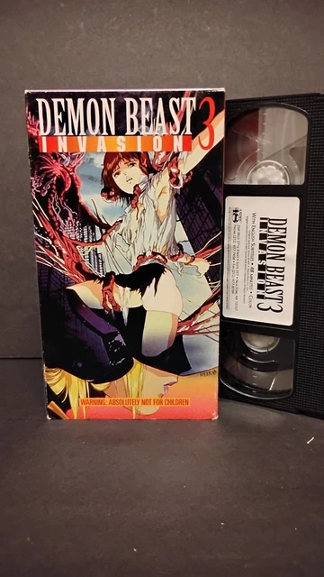 DEMON BEAST INVASION 3 VHS 1995 Legend Of The Overfiend Anime 18 Rare ...