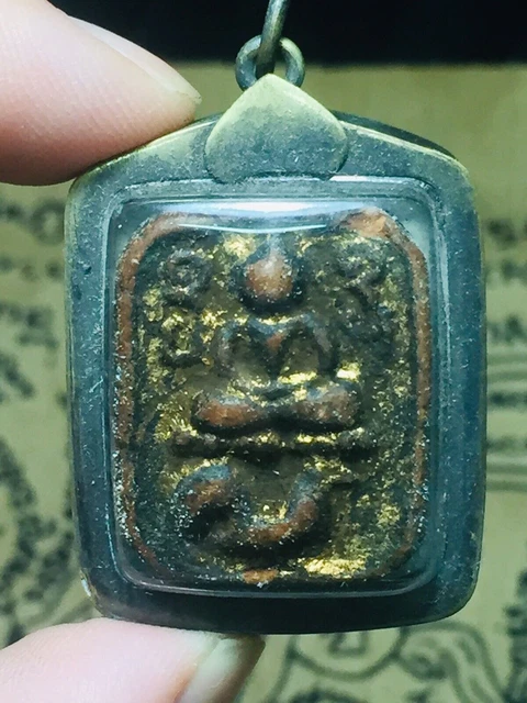 PHRA LP PAN Ride Garuda Be 2460 Ayutthaya Old Clay Vintage Pendant Thai ...