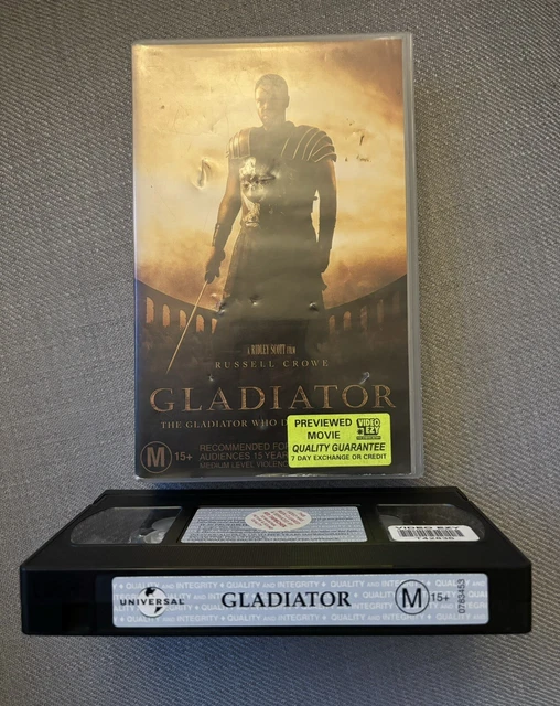 GLADIATOR VHS VIDEO Tape Russell Crowe Joaquin Phoenix Big Box EX ...