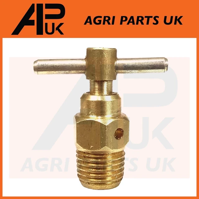 RAD ENGINE BLOCK Drain Tap Brass 1/4 BSP for David Brown Fordson Ford ...