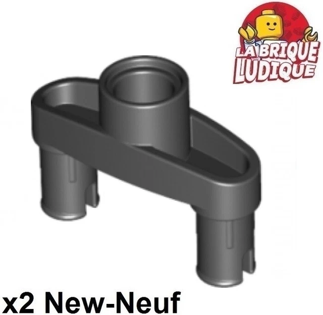 LEGO TECHNIC 2X Axe Axle connector connecteur 3L 2 pins noir/black ...