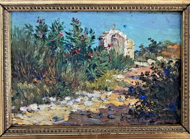 TABLEAU SIGNÉ VICTOR Louis CUGEN. Peinture huile de paysage Toulon EUR ...