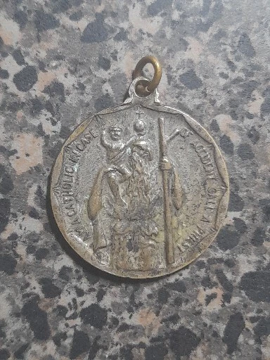 VINTAGE SAINT ANTHONY Guard Saint Christopher Accident Call Priest ...