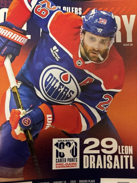 LEON DRAISAITL 1000 Point 5x7 Jan 10 2026 Edmonton Oilers Vs La Kings ...