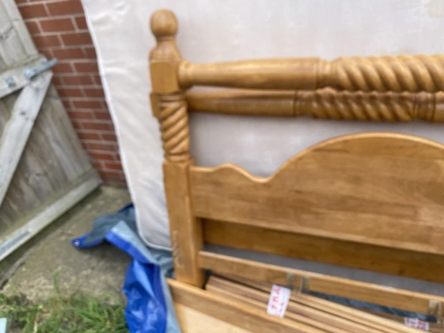 OAK BED FRAME £187.90 - PicClick UK