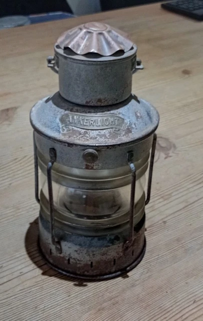 ANKERLICHT DUTCH OR German ships anchor light steel lantern oil fired ...