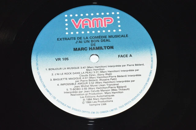 MARC HAMILTON EXTRAITS De La Comedie Musicale J'ai Un Bon Deal LP 1984 ...