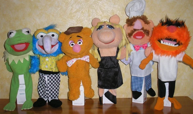 MUPPET SHOW THE Muppets 6 Handpuppen Kermit Miss Piggy Fozzie Gonzo ...