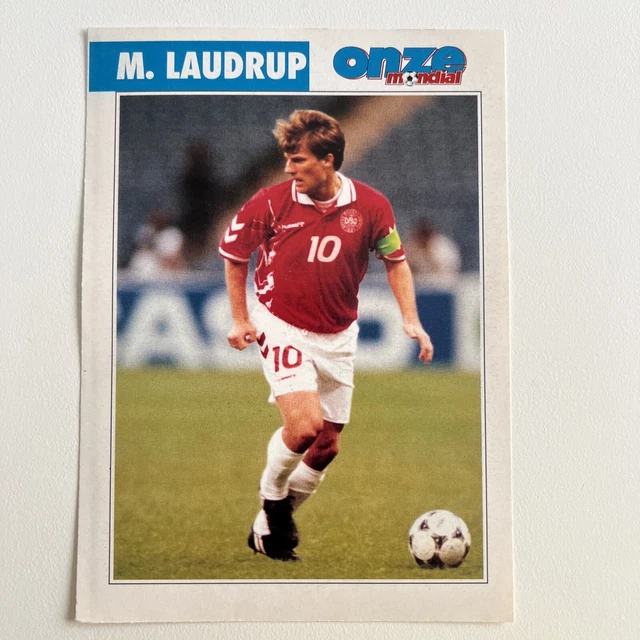 MICHAEL LAUDRUP DENMARK 🇩🇰 Real 1995 Football Rookie Card Onze Mondial ...