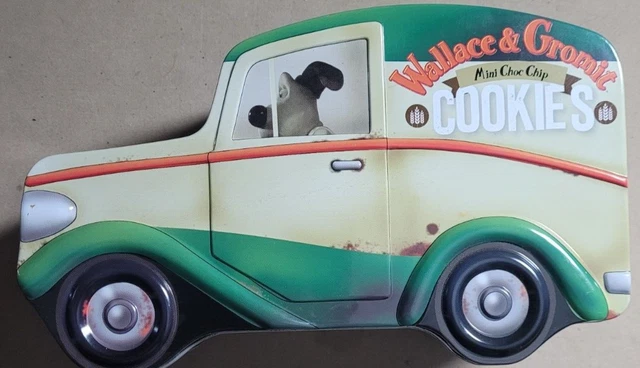 WALLACE AND GROMIT Van Shaped Cookie Biscuit Tin 250G (Empty) IN V,G C ...