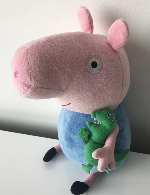 TY TOYS PEPPA Pig George Pig with Mini Mr. Dinosaur Soft Plush Toy ...